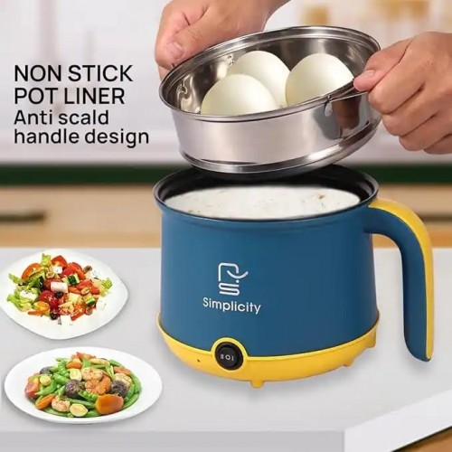 Simplicity Portable Electric Multicooker Cooking Pot With Steamer - Hasty
